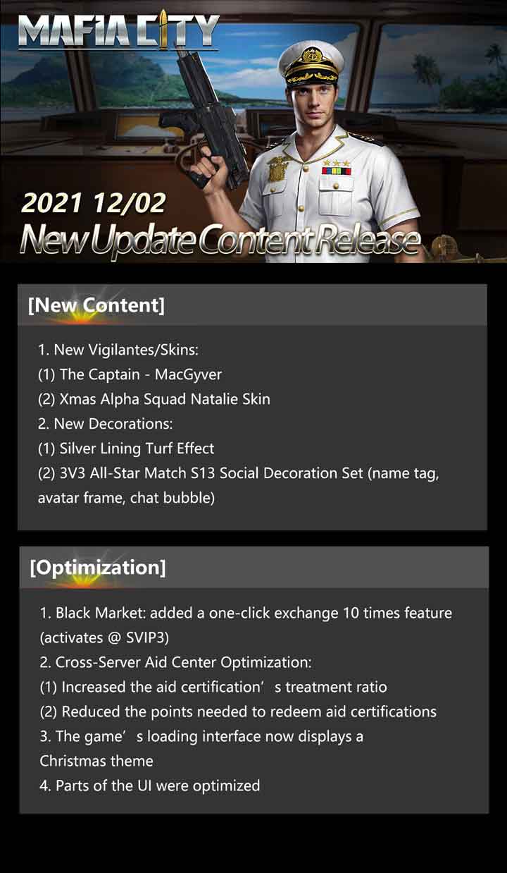 New Update Is Here (2021-12-02) | Mafia City H5