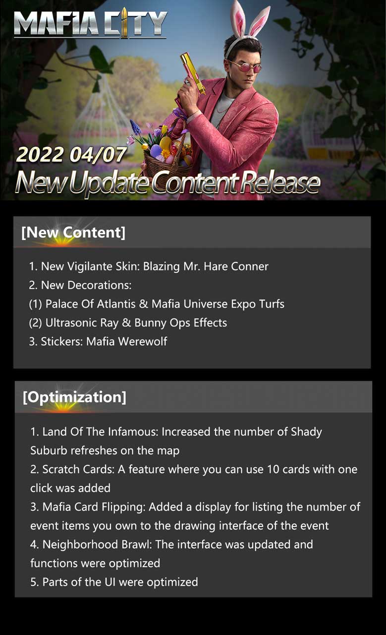 New Update Is Here (2022-04-07) | Mafia City H5