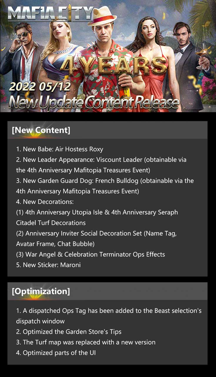 New Update Is Here (2022-05-12) | Mafia City H5