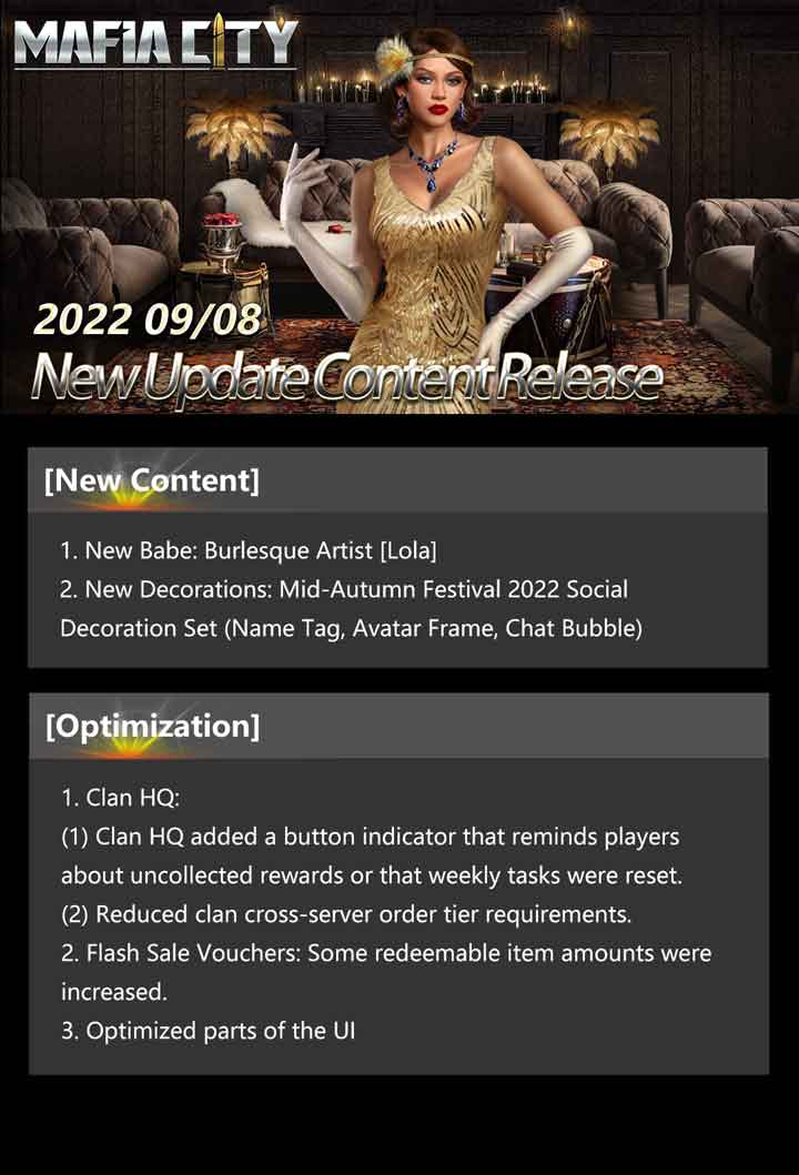 New Update Is Here (2022-09-08) | Mafia City H5