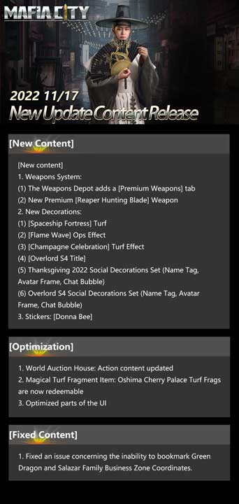 New Update Is Here (2022-11-17) | Mafia City H5