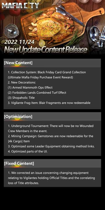 New Update Is Here (2022-11-24) | Mafia City H5