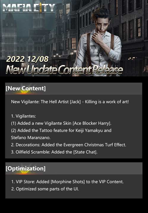 New Update Is Here (2022-12-08) | Mafia City H5