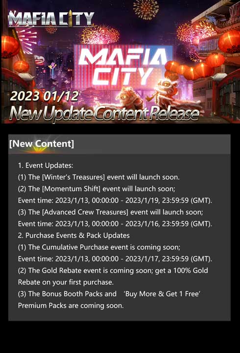 New Update Is Here (2023-01-12) | Mafia City H5